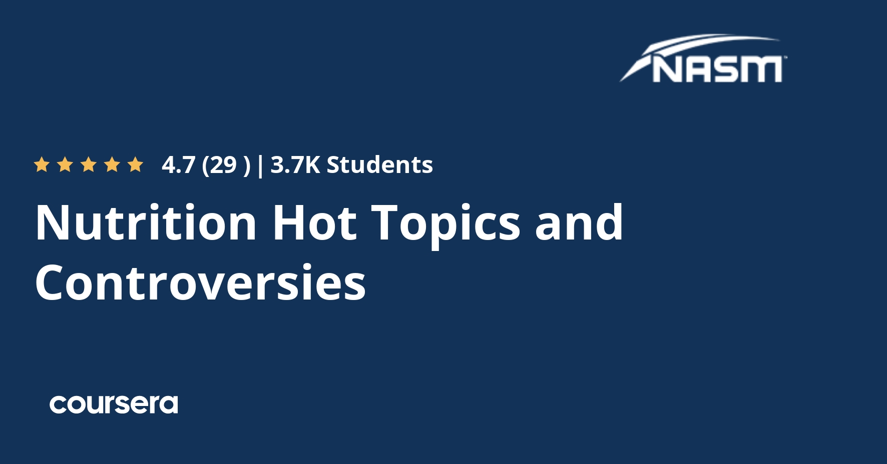 Nutrition Hot Topics and Controversies | Coursera