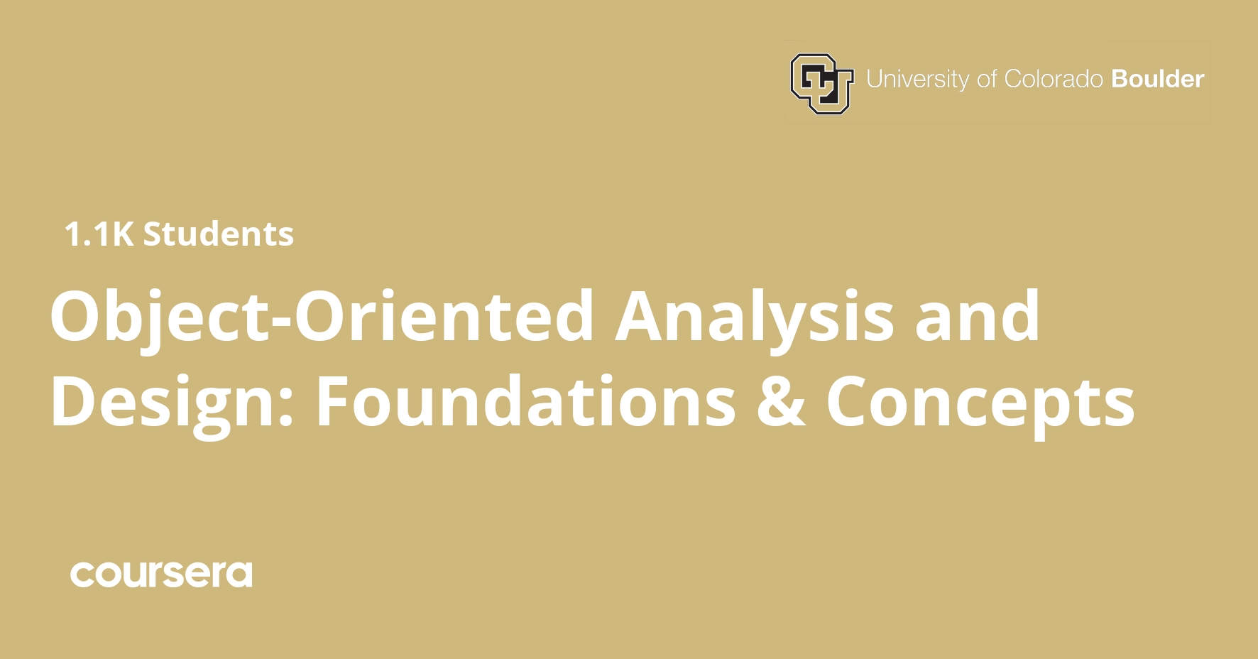 Object Oriented Analysis And Design Foundations And Concepts Coursera