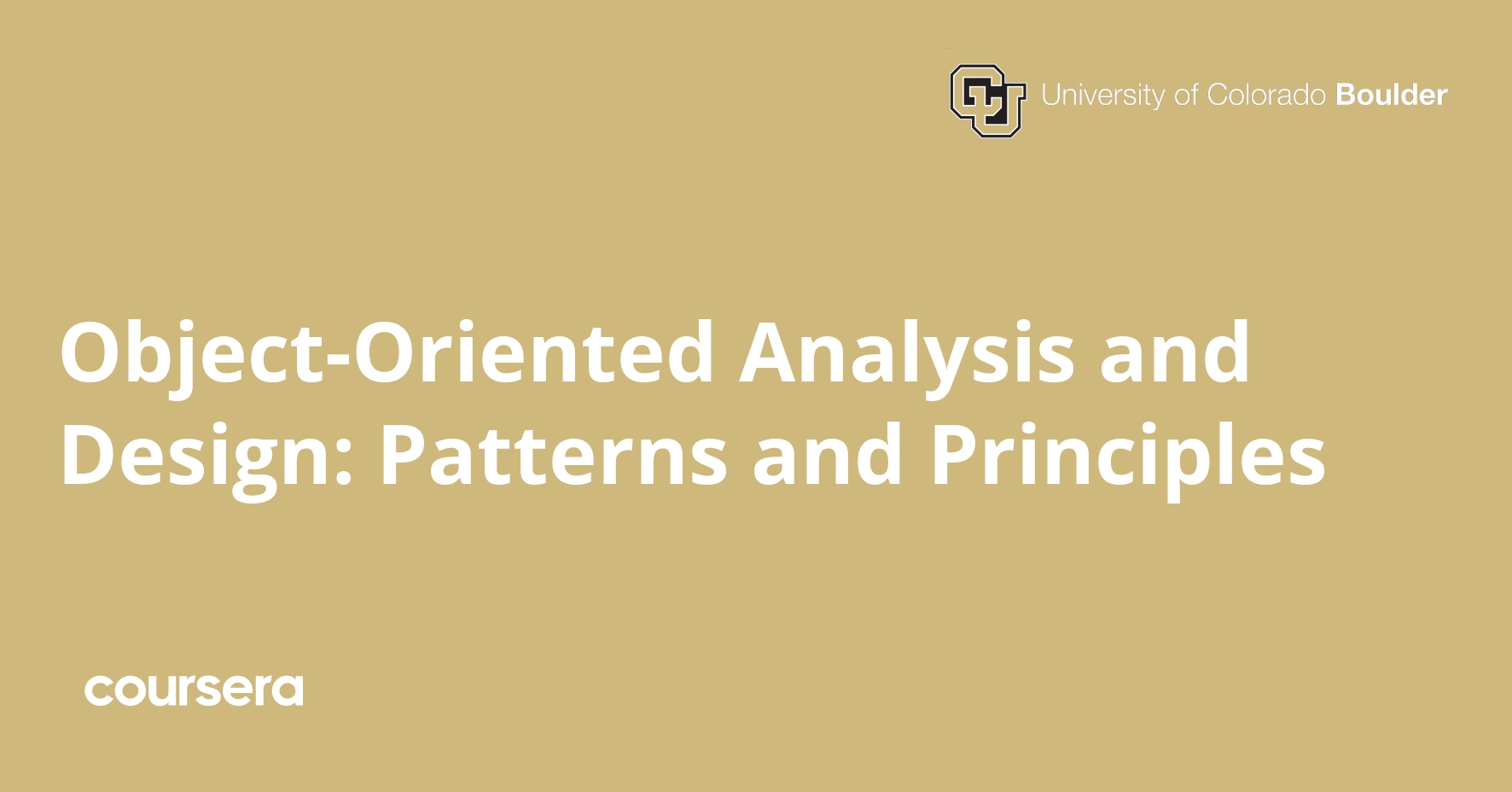 Object Oriented Analysis And Design Patterns And Principles Coursera