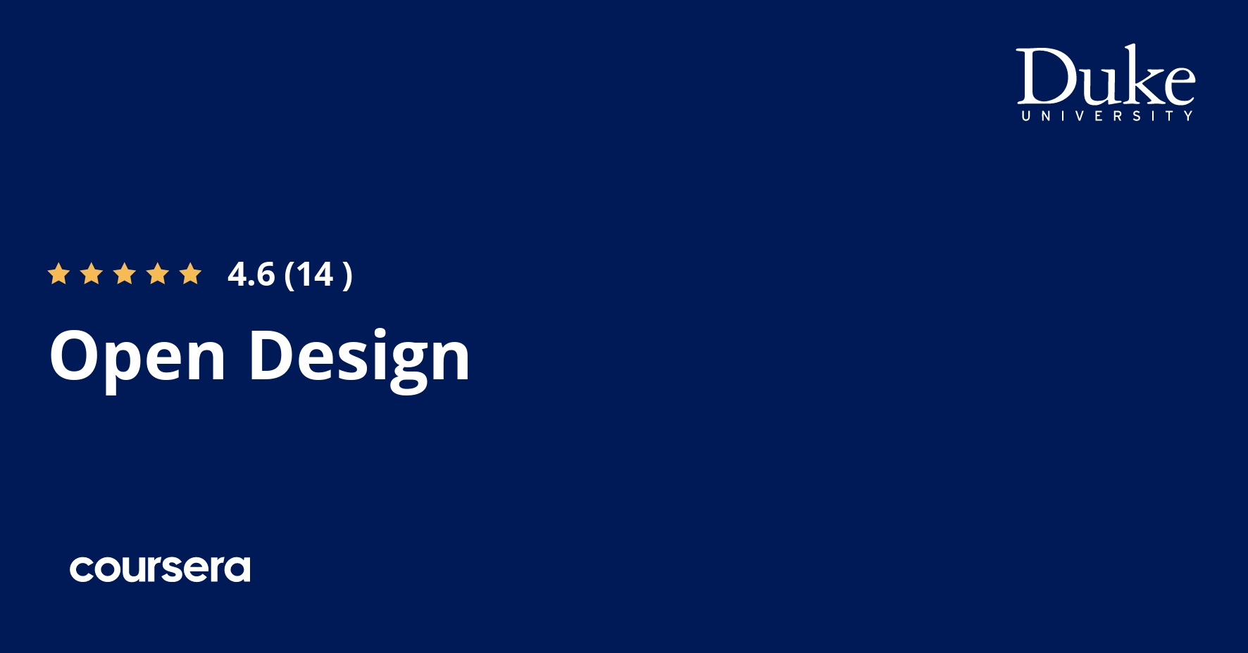 Open Design | Coursera