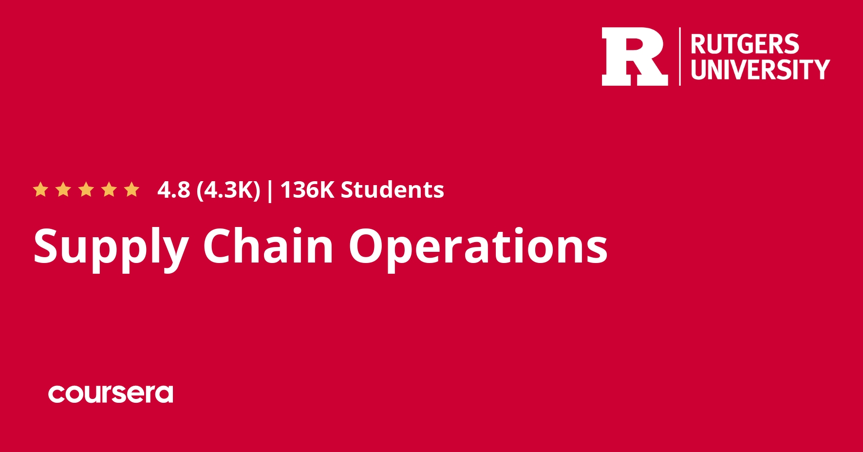 Supply Chain Operations | Coursera