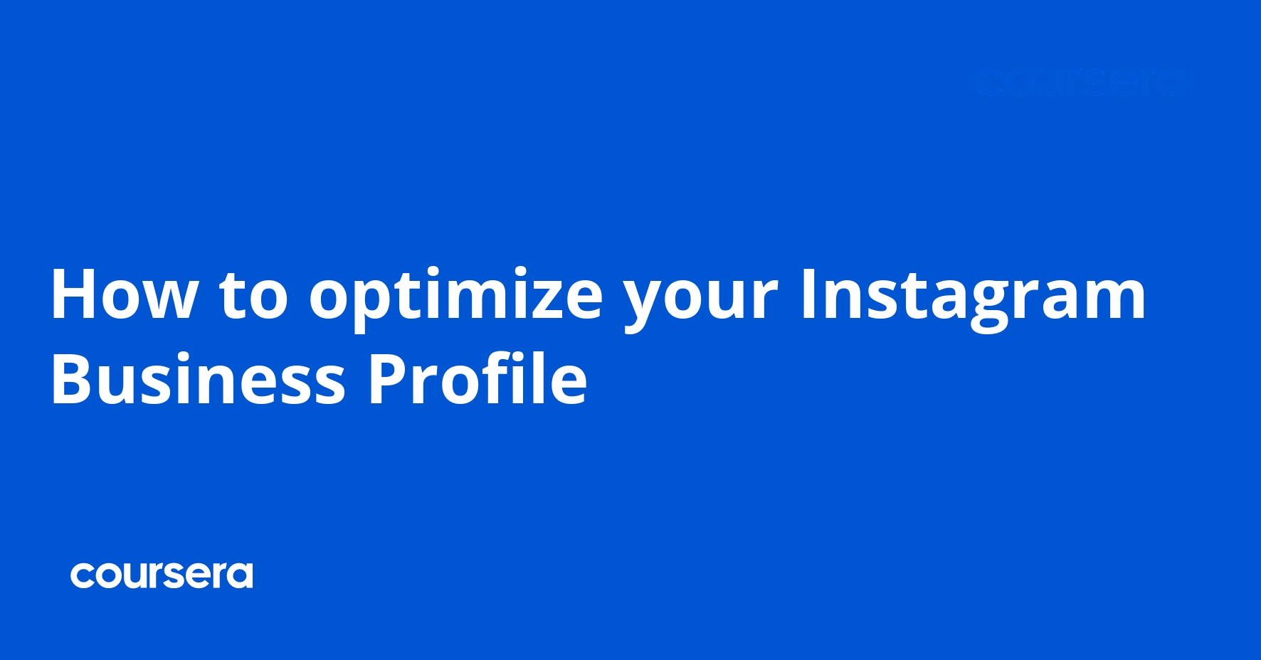 How to optimize your Instagram Business Profile