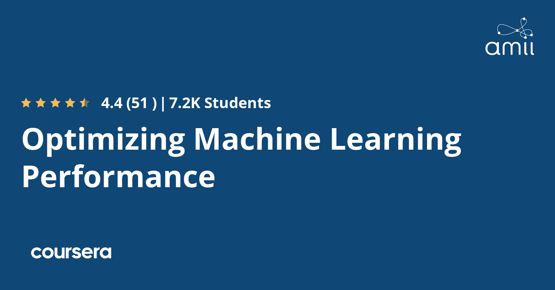 Optimizing Machine Learning Performance | Coursera