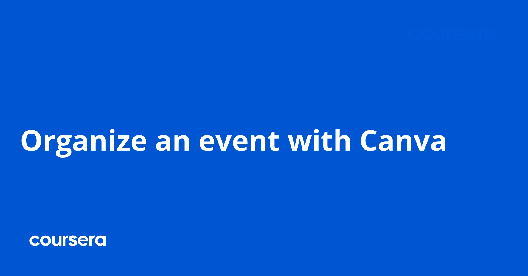 Organize an event with Canva