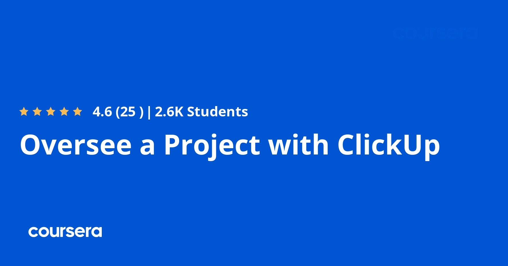 Oversee a Project with ClickUp