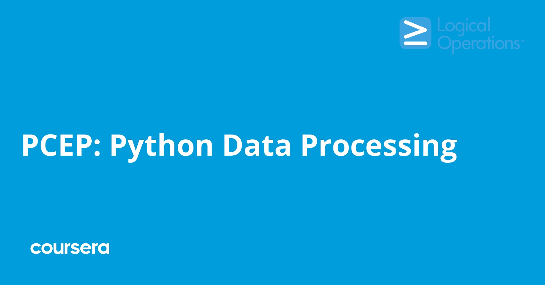 PCEP: Python Data Processing | Coursera