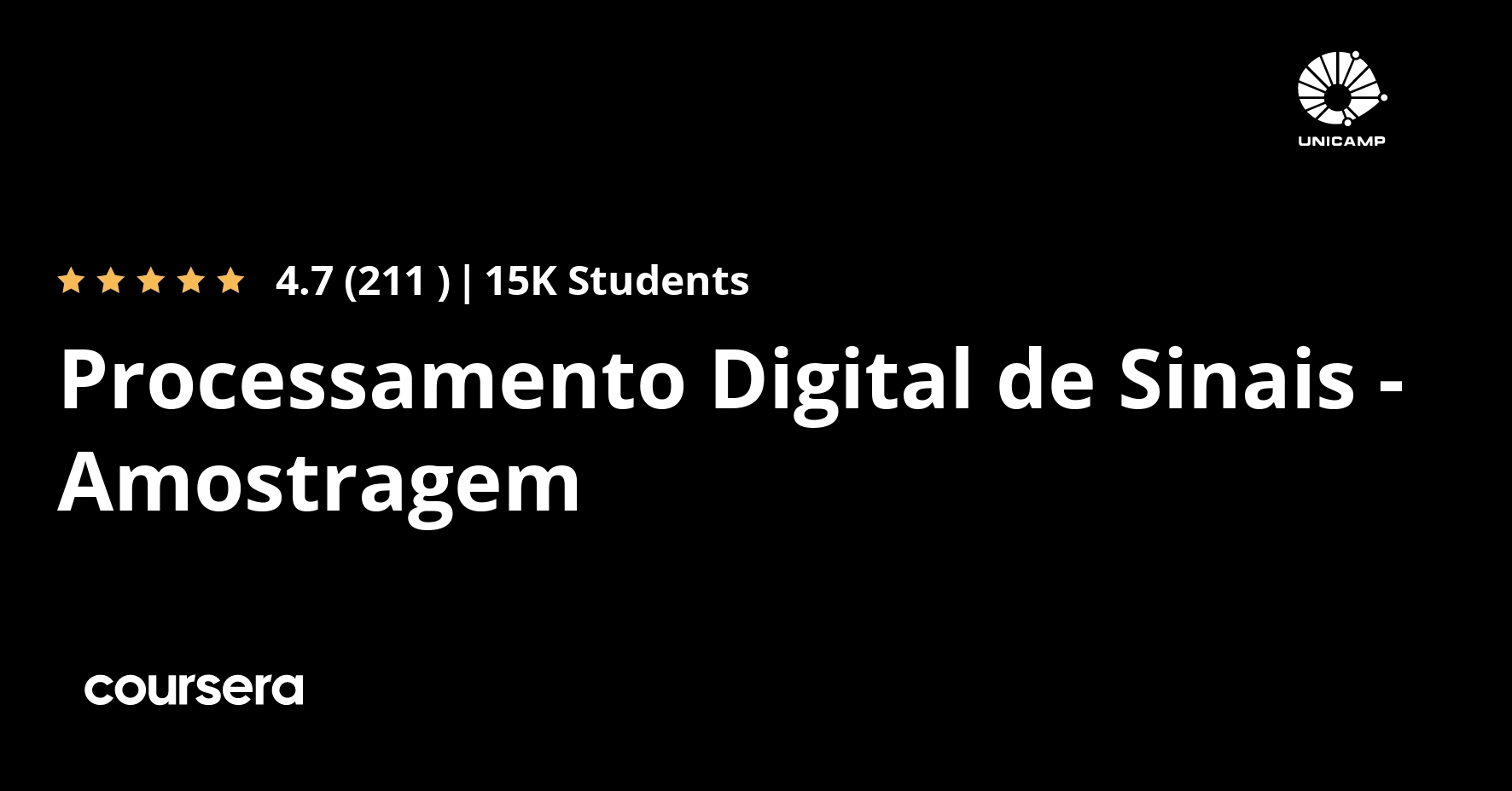 Processamento Digital de Sinais - Amostragem | Coursera