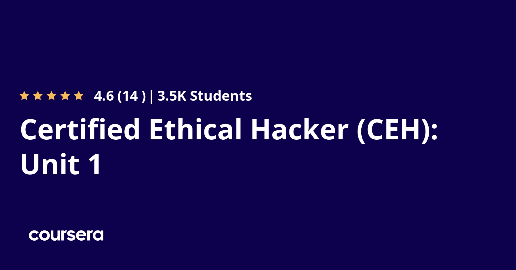 Certified Ethical Hacker (CEH): Unit 1 | Coursera