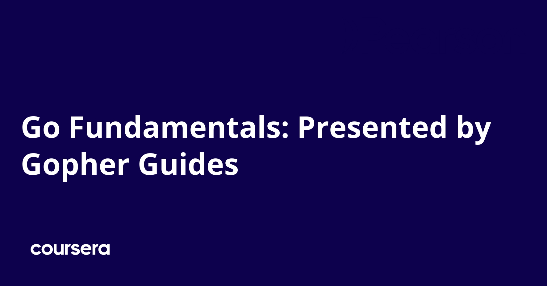 Go Fundamentals: Presented by Gopher Guides | Coursera