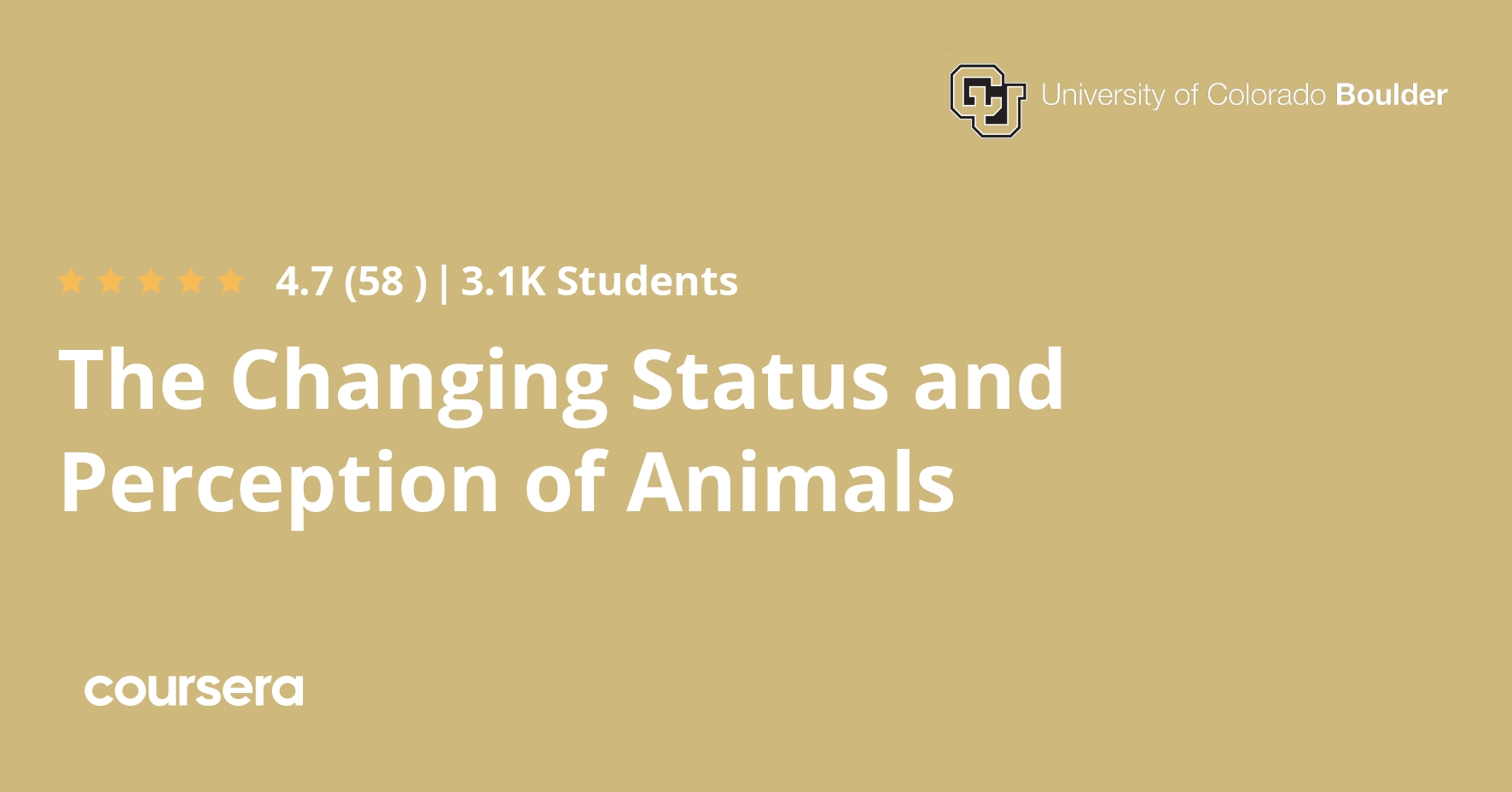 The Changing Status and Perception of Animals | Coursera