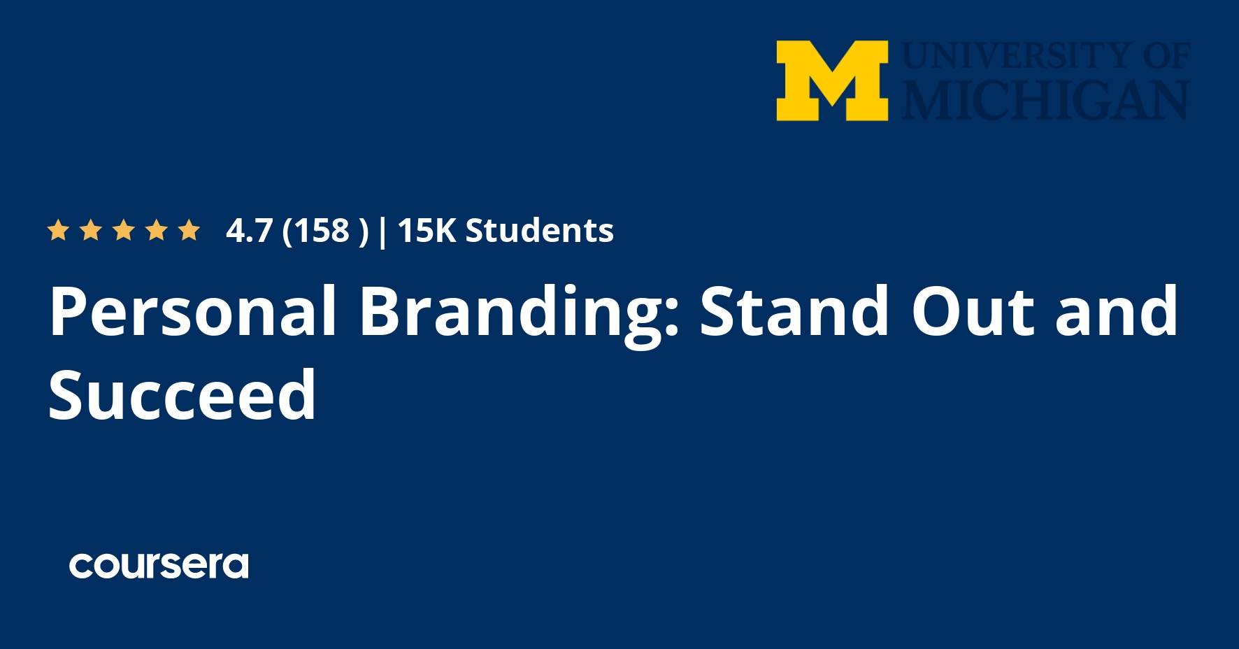 Personal Branding: Stand Out and Succeed | Coursera