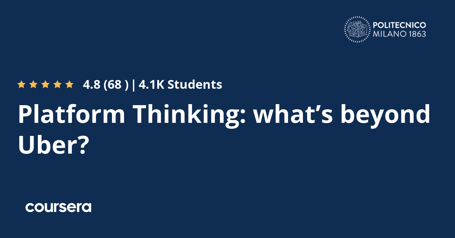 Platform Thinking: what’s beyond Uber? | Coursera