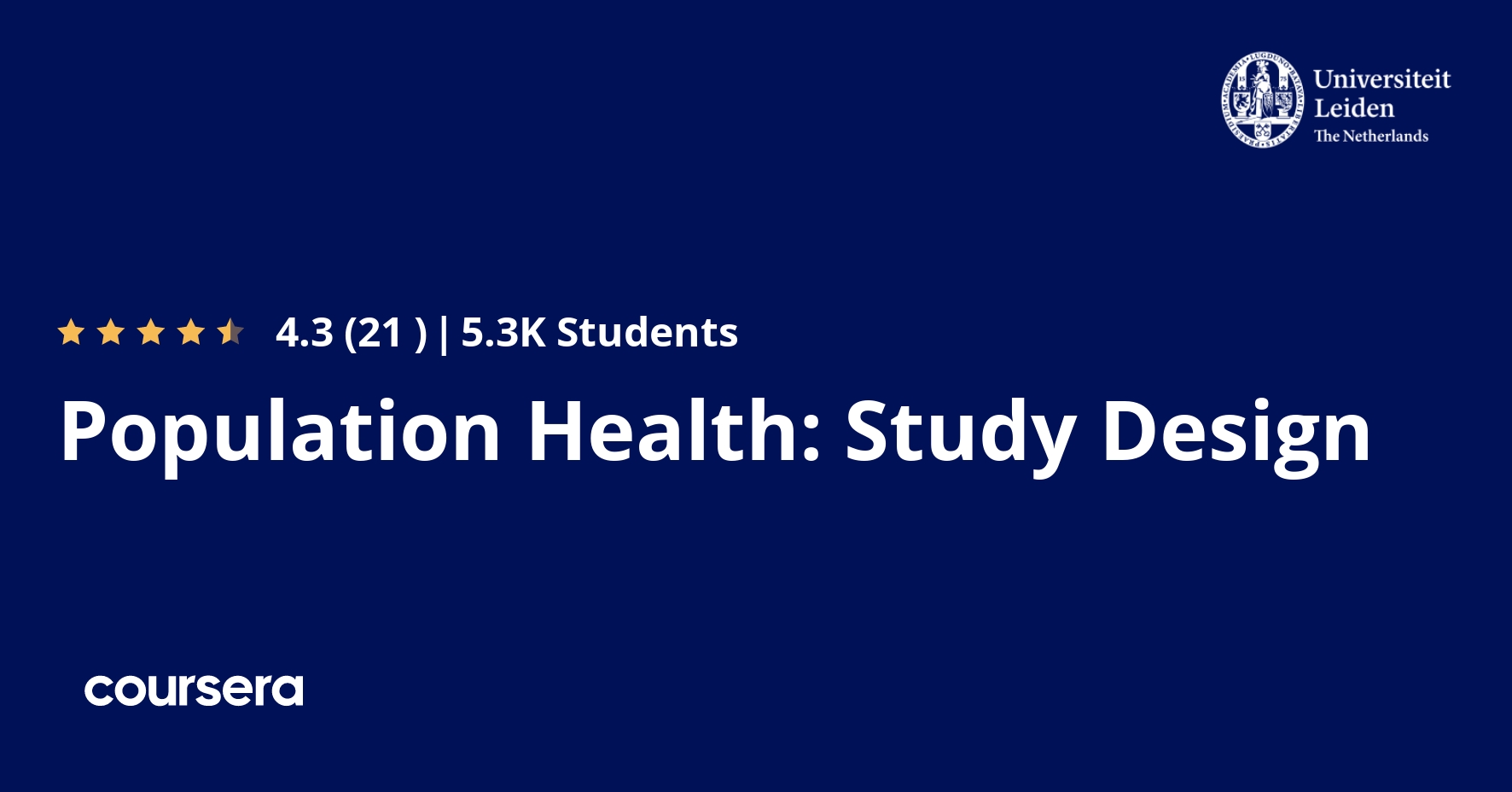 Population Health: Study Design | Coursera