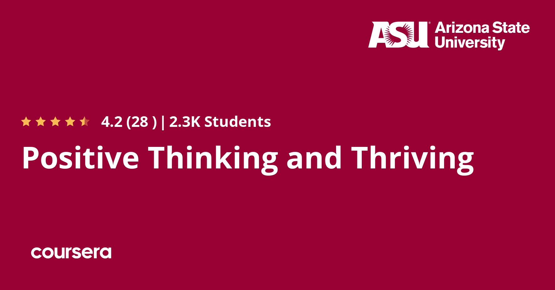 Positive Thinking and Thriving | Coursera
