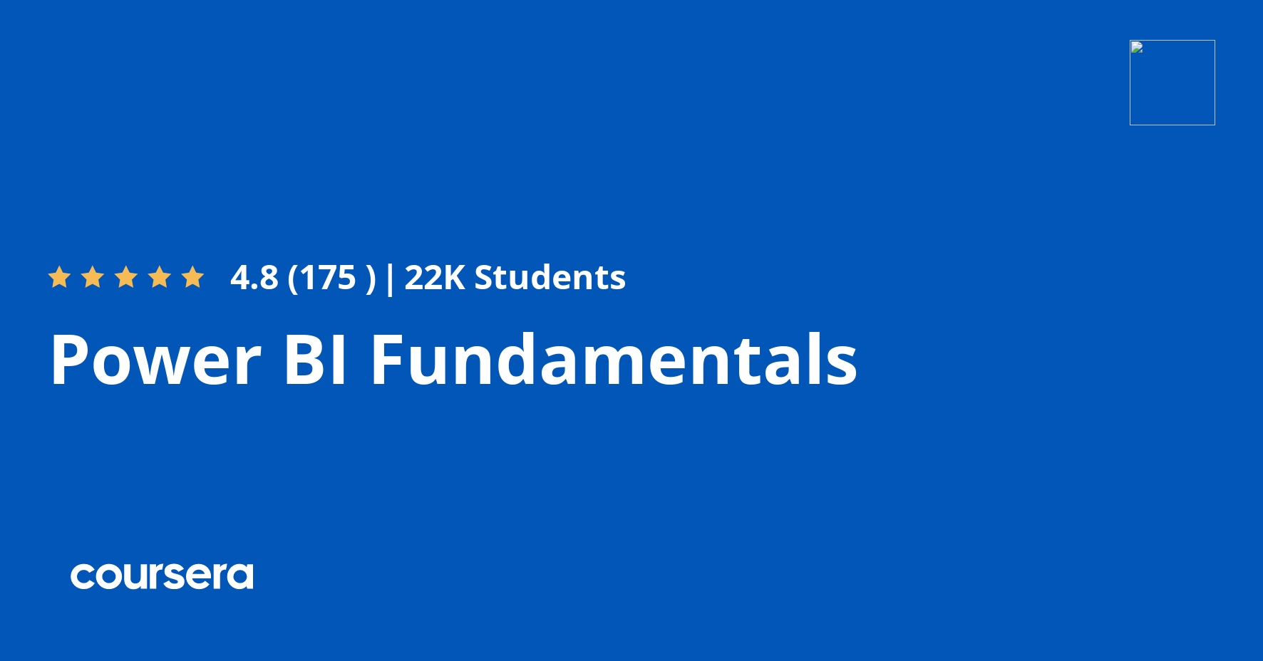 Power Bi Fundamentals Coursera