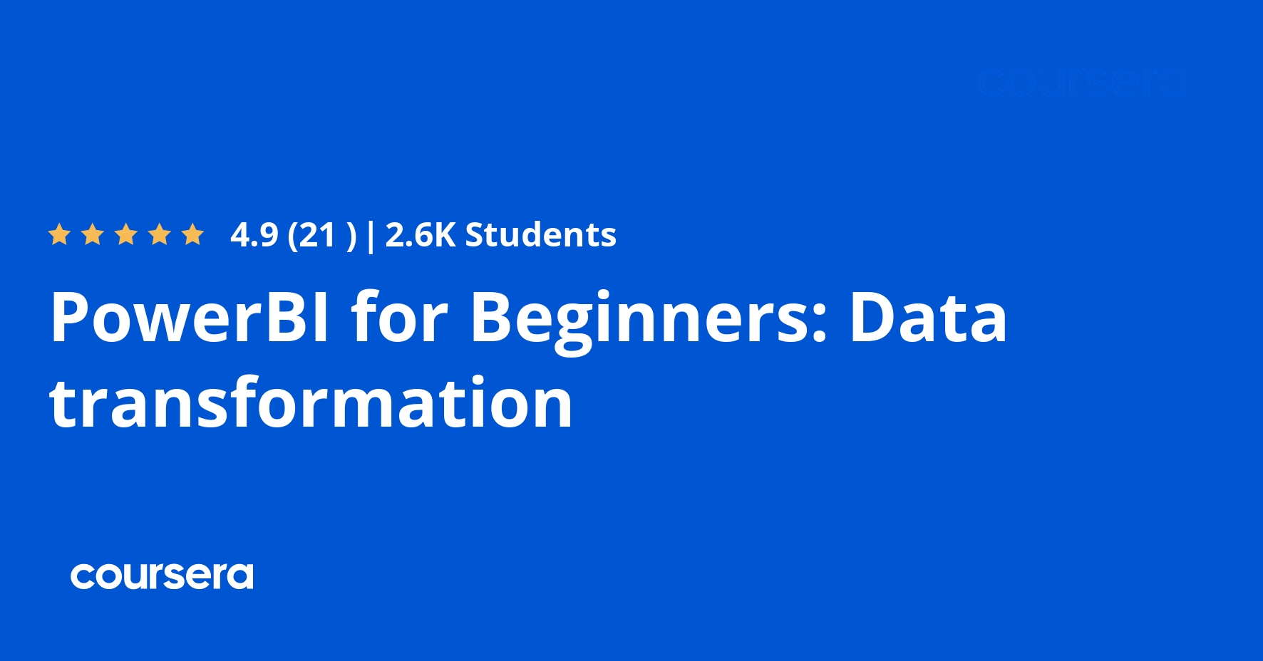 PowerBI for Beginners: Data transformation