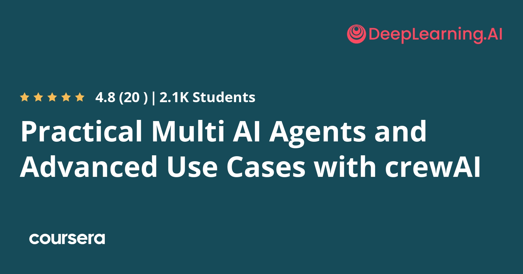 Practical Multi AI Agents and Advanced Use Cases with crewAI