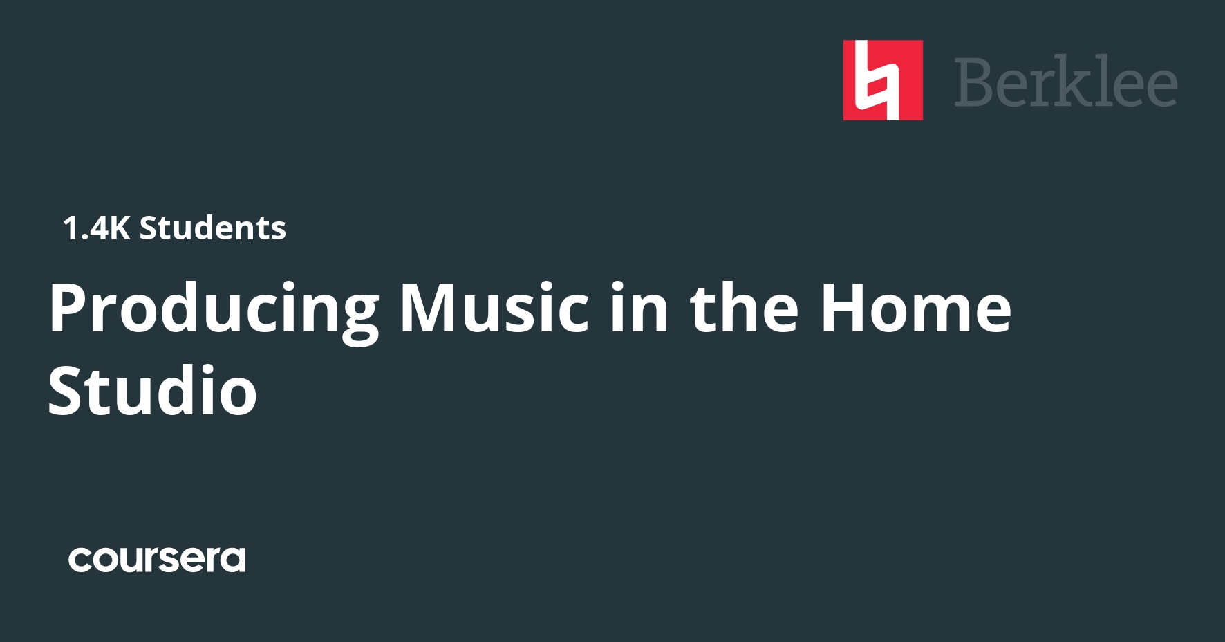 Producing Music in the Home Studio | Coursera