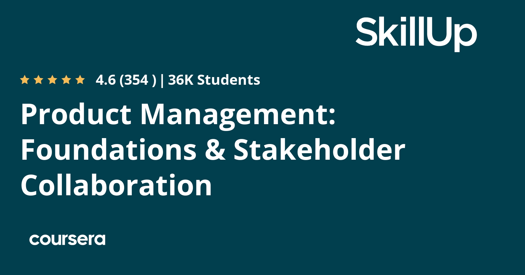 Product Management: Foundations & Stakeholder Collaboration | Coursera