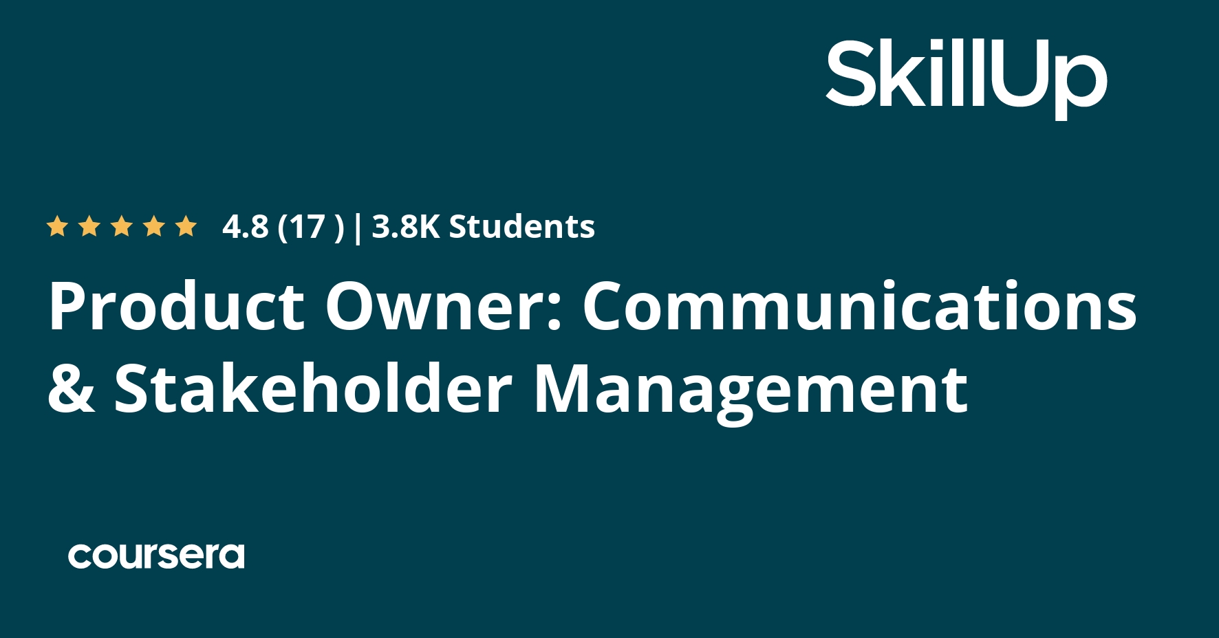Product Owner: Communications & Stakeholder Management | Coursera