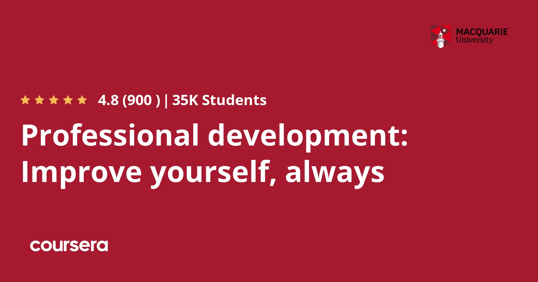 Professional development: Improve yourself, always | Coursera