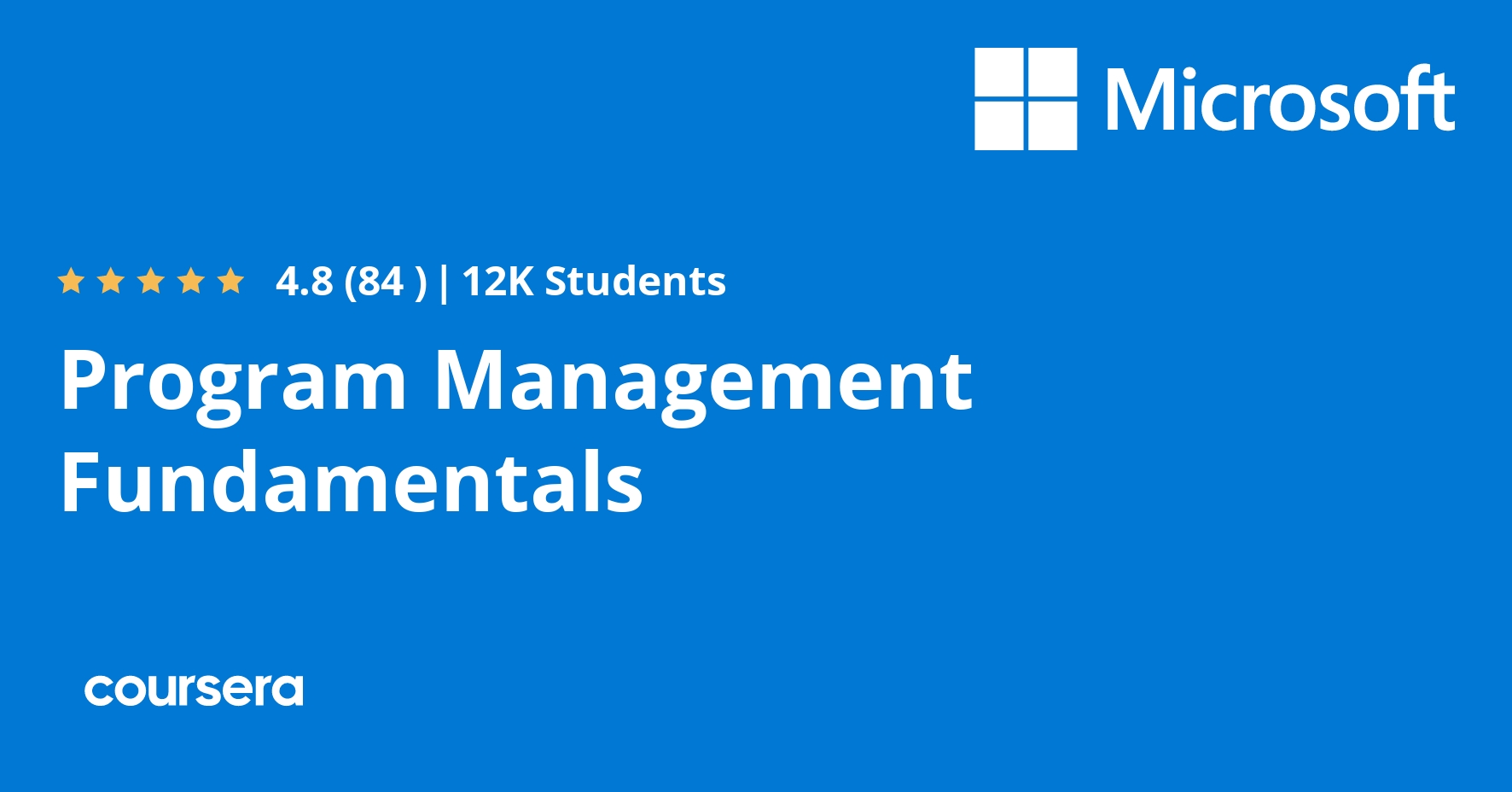 Program Management Fundamentals | Coursera