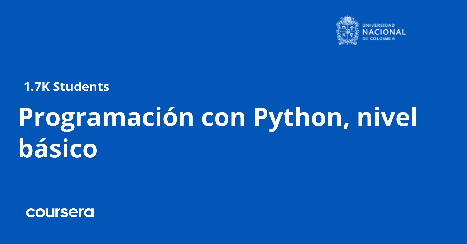 Programación con Python, nivel básico | Coursera