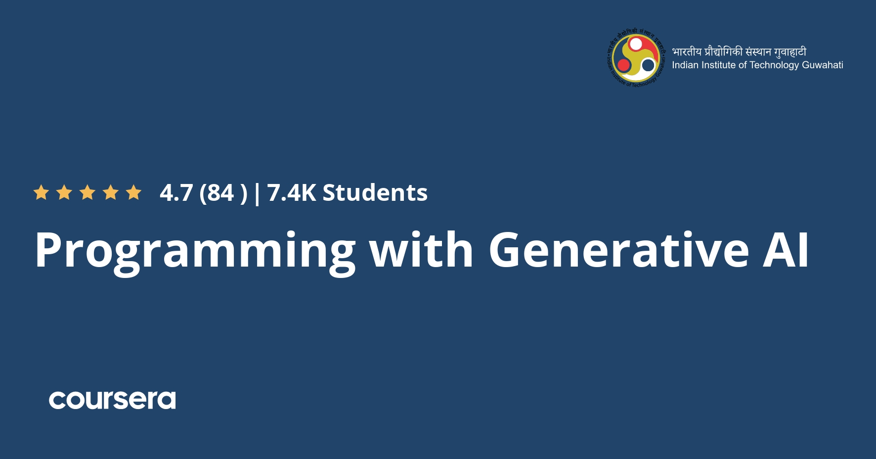 Programming with Generative AI | Coursera