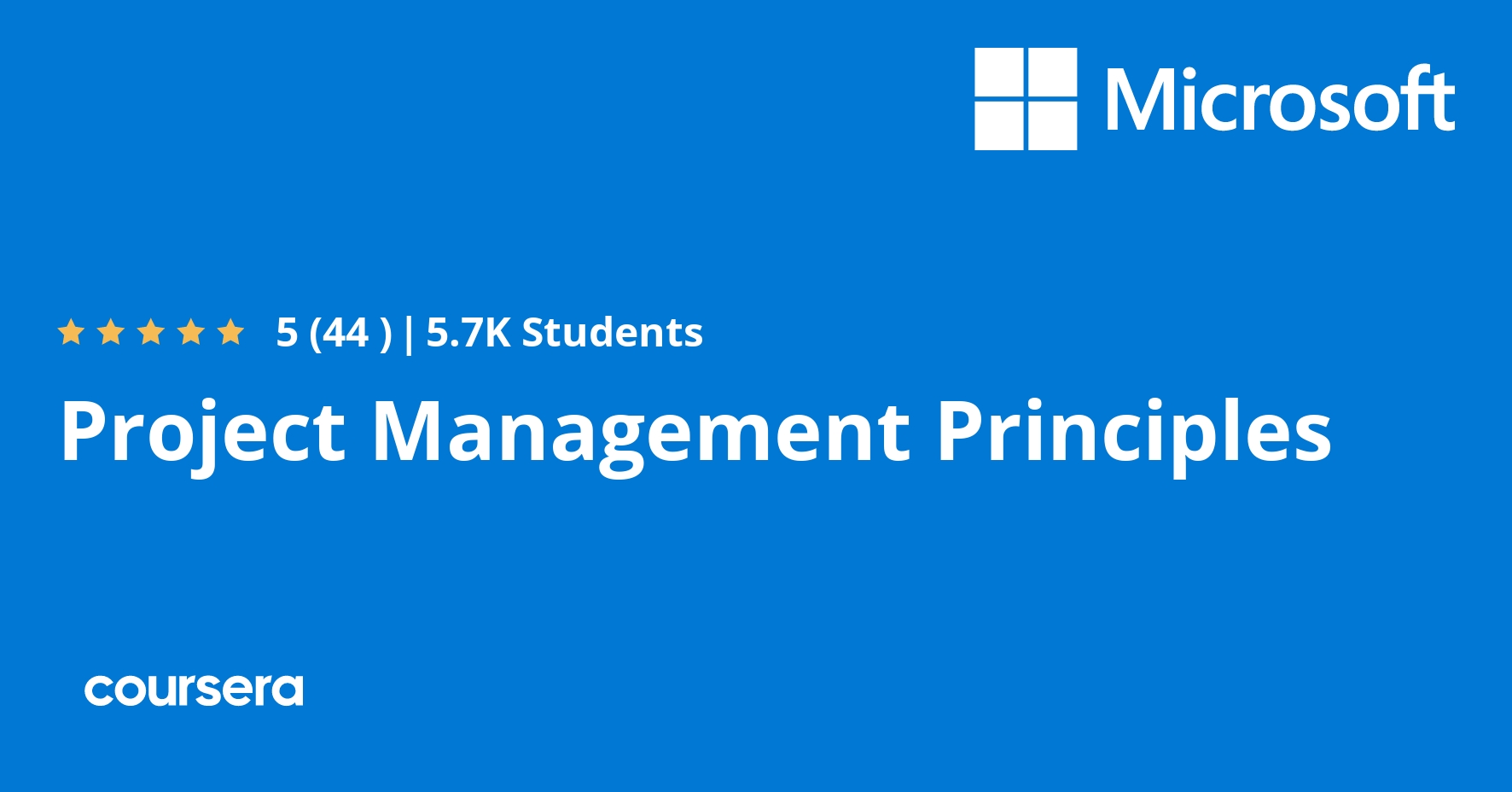 Project Management Principles | Coursera