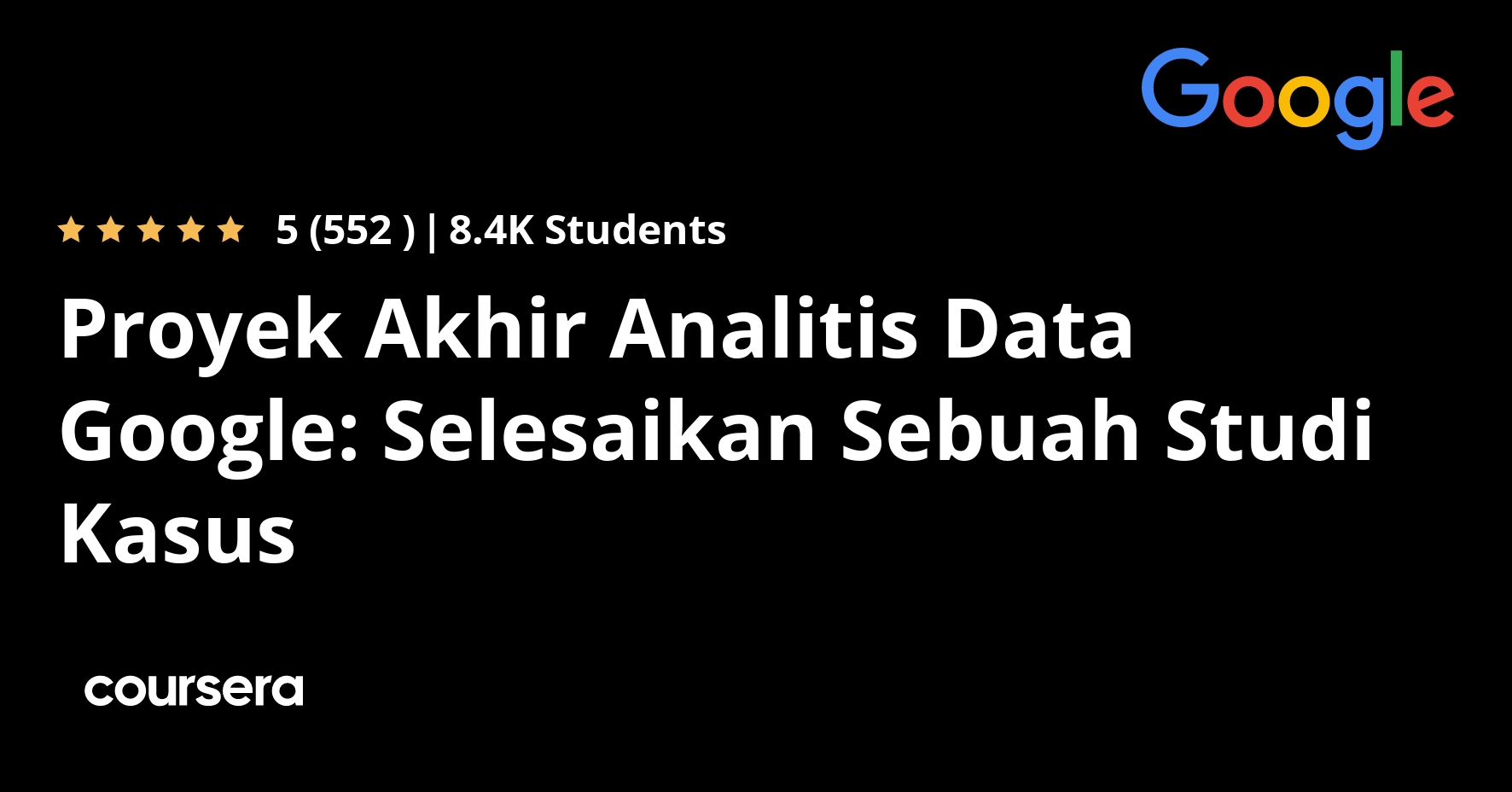 Proyek Akhir Analitis Data Google: Selesaikan Sebuah Studi Kasus | Coursera