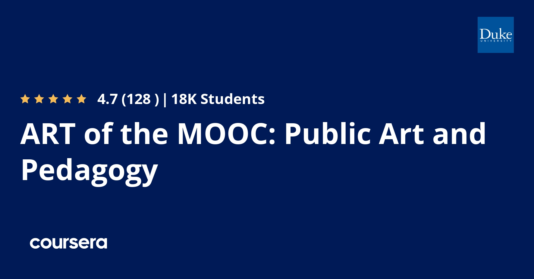 ART of the MOOC: Public Art and Pedagogy | Coursera
