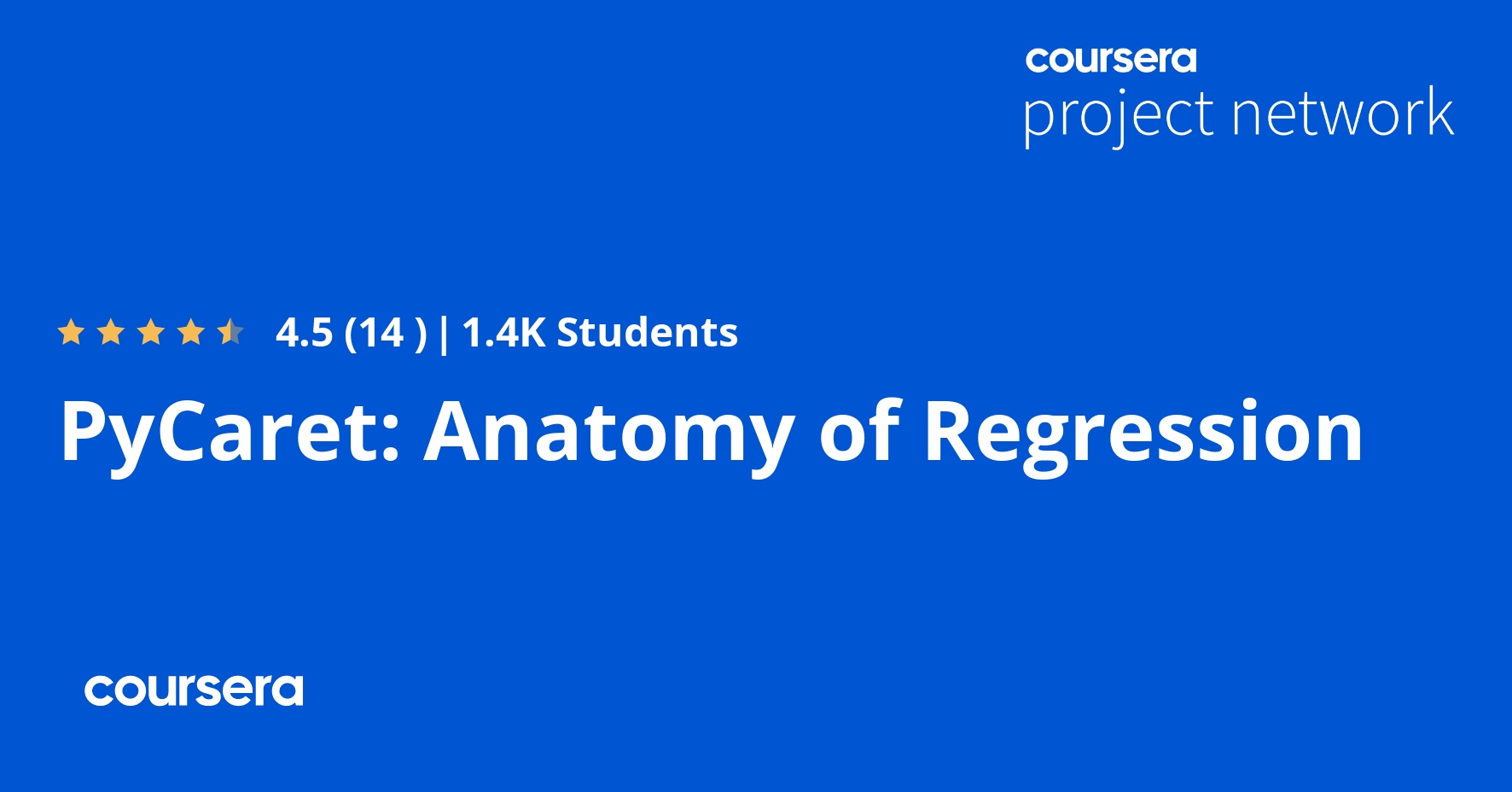 PyCaret: Anatomy of Regression