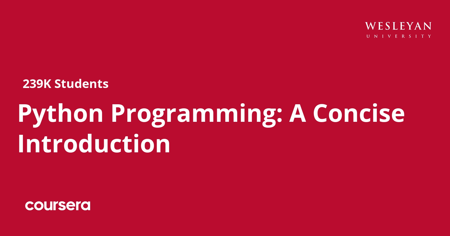 Python Programming A Concise Introduction Coursera