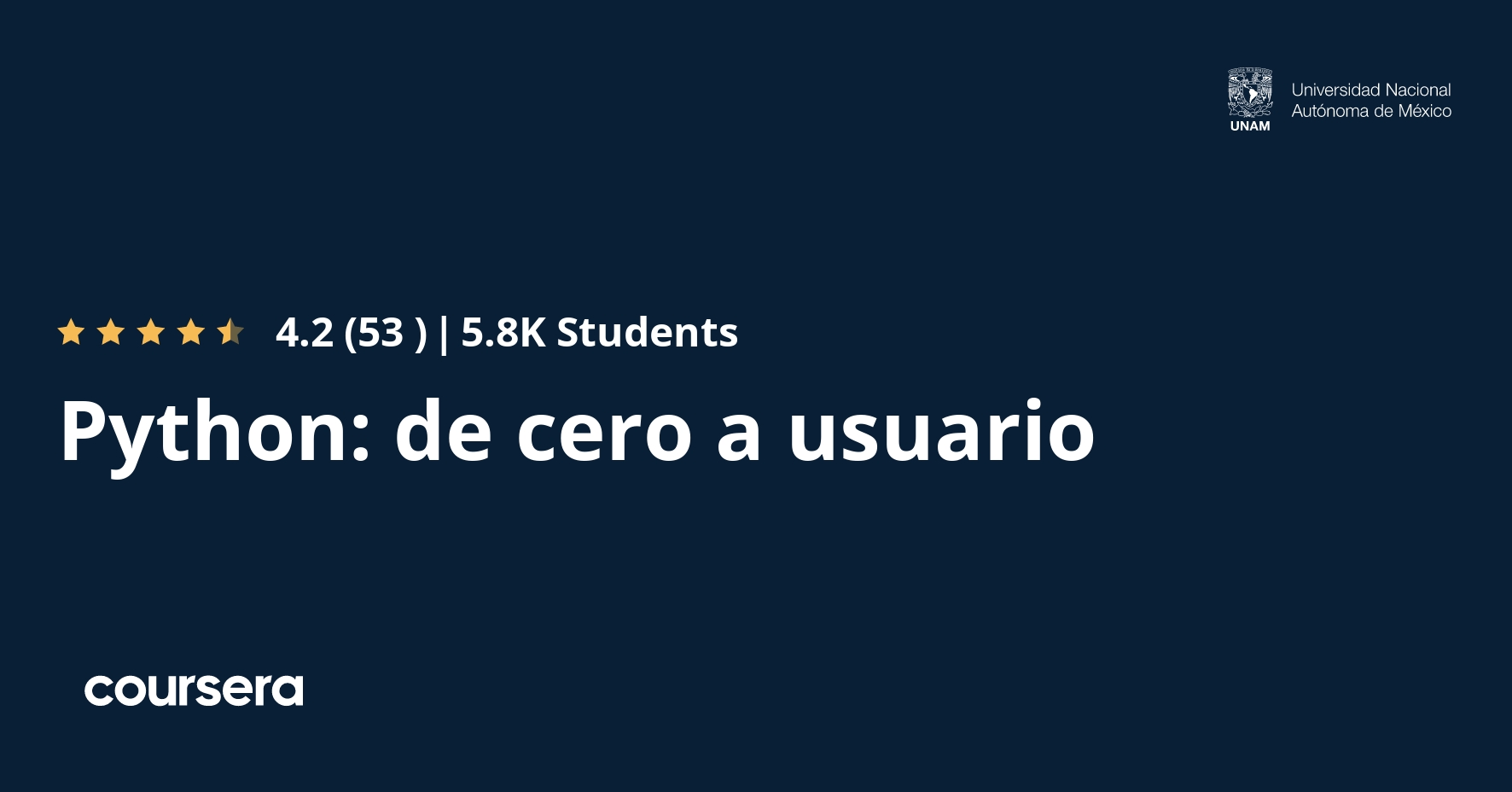 Python: de cero a usuario | Coursera
