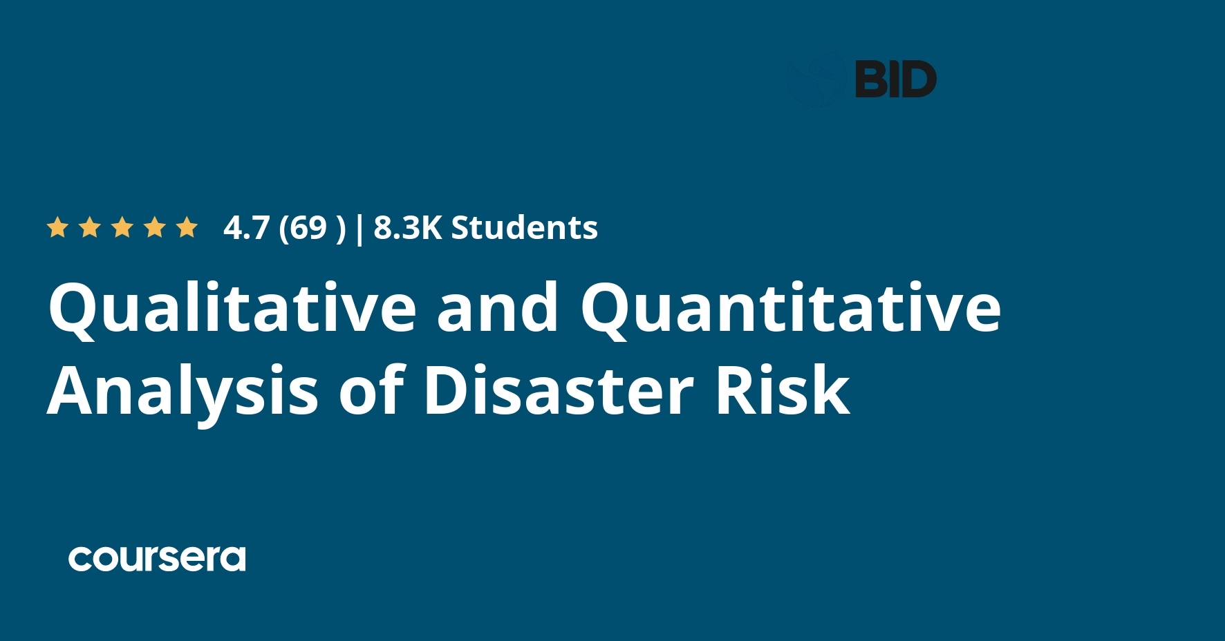 Qualitative and Quantitative Analysis of Disaster Risk | Coursera