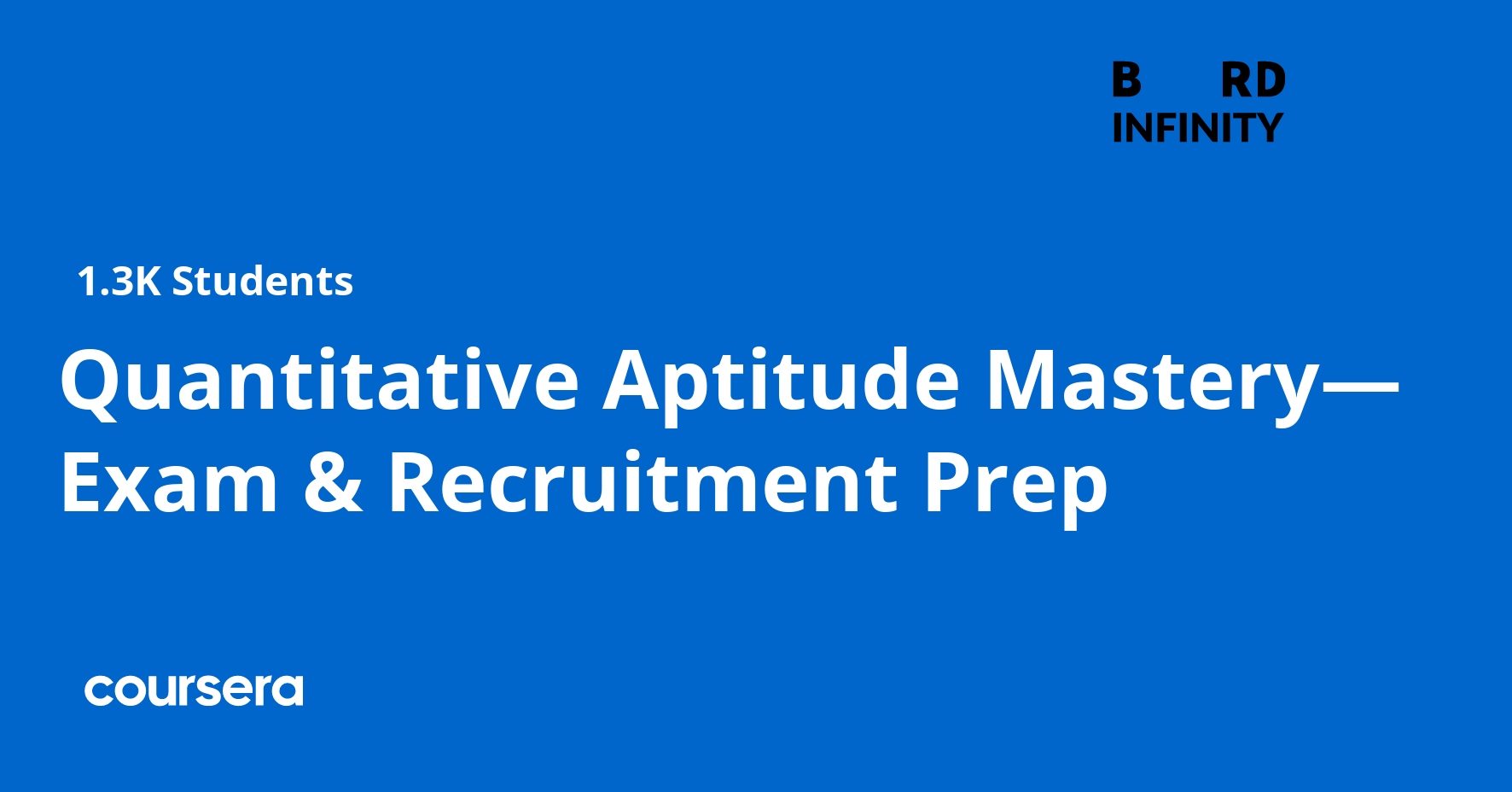 Quantitative Aptitude Mastery— Exam & Recruitment Prep | Coursera