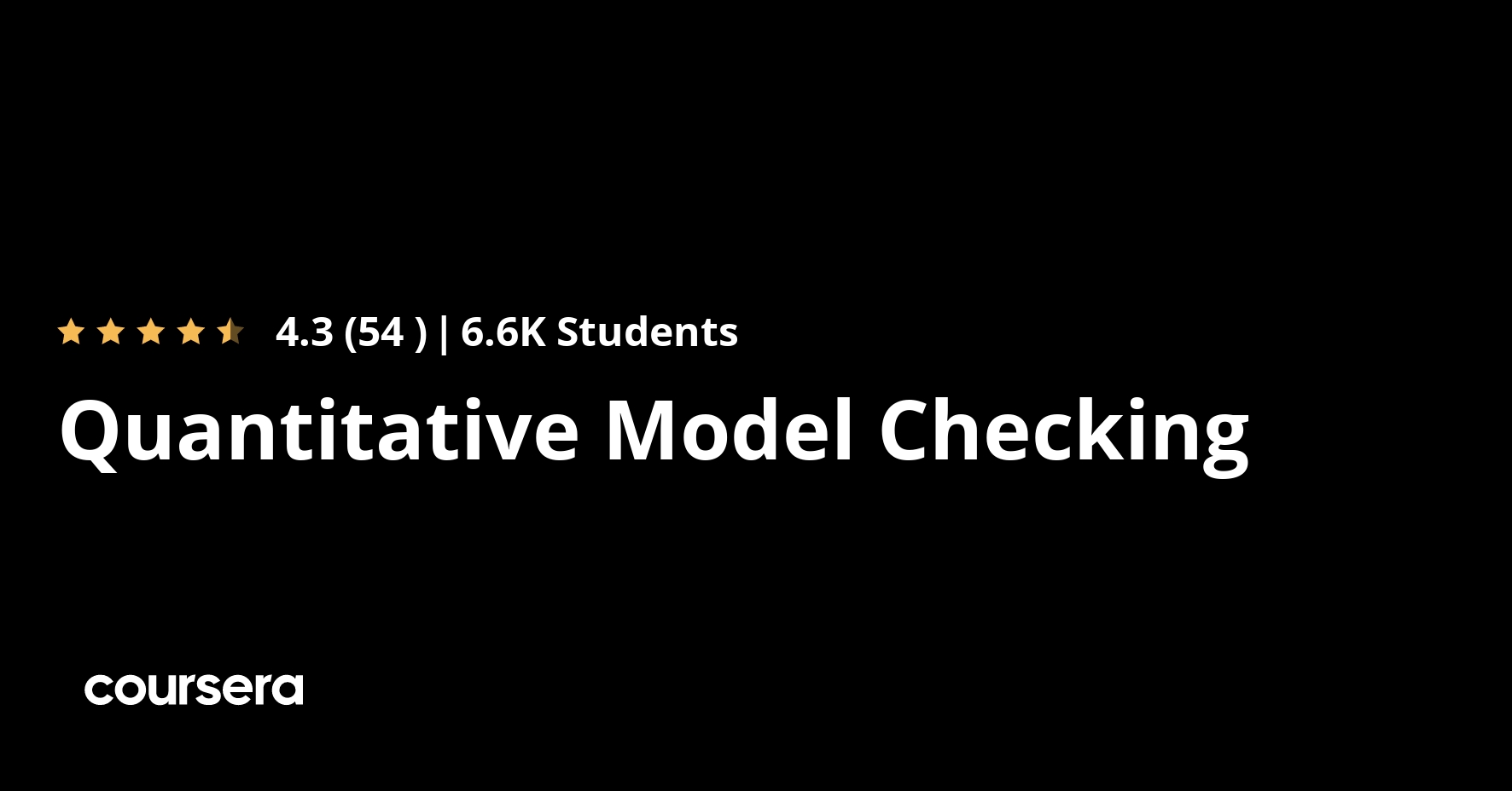 Quantitative Model Checking | Coursera