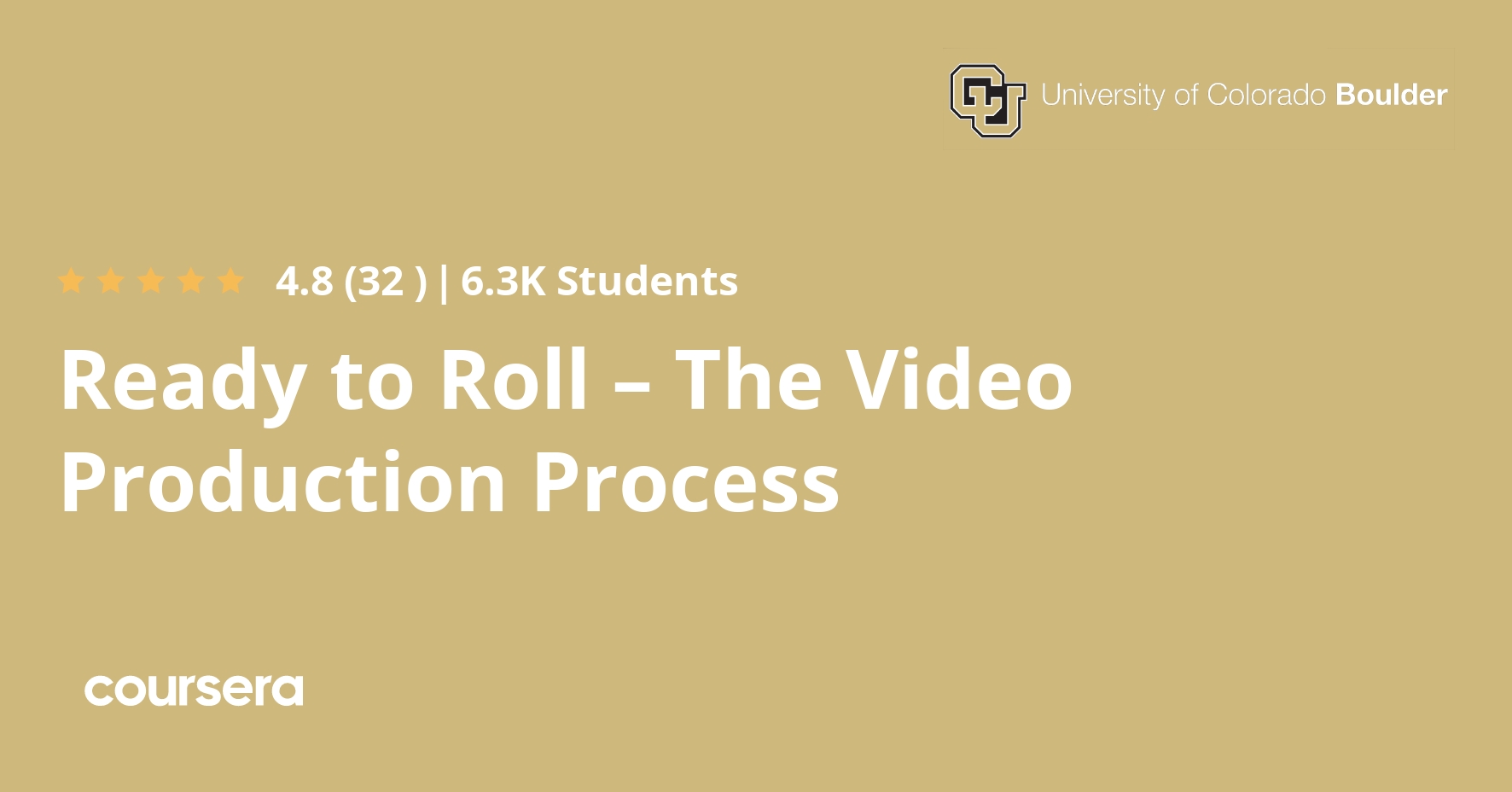 Ready to Roll – The Video Production Process | Coursera
