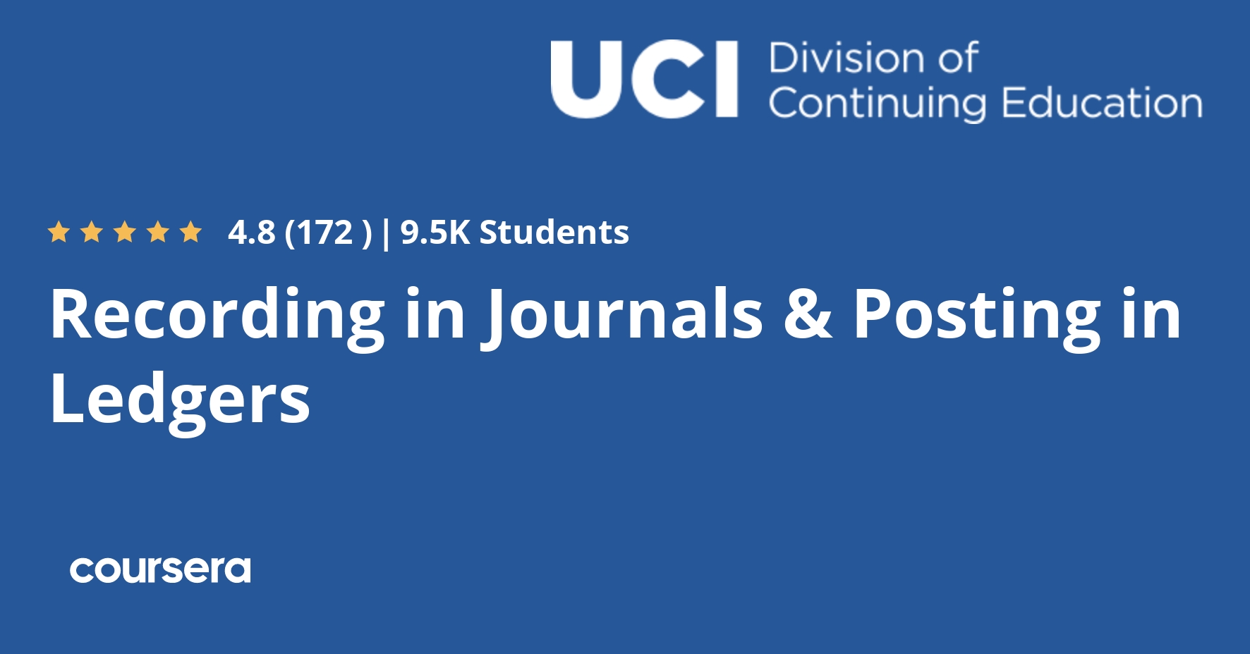 Recording in Journals & Posting in Ledgers | Coursera