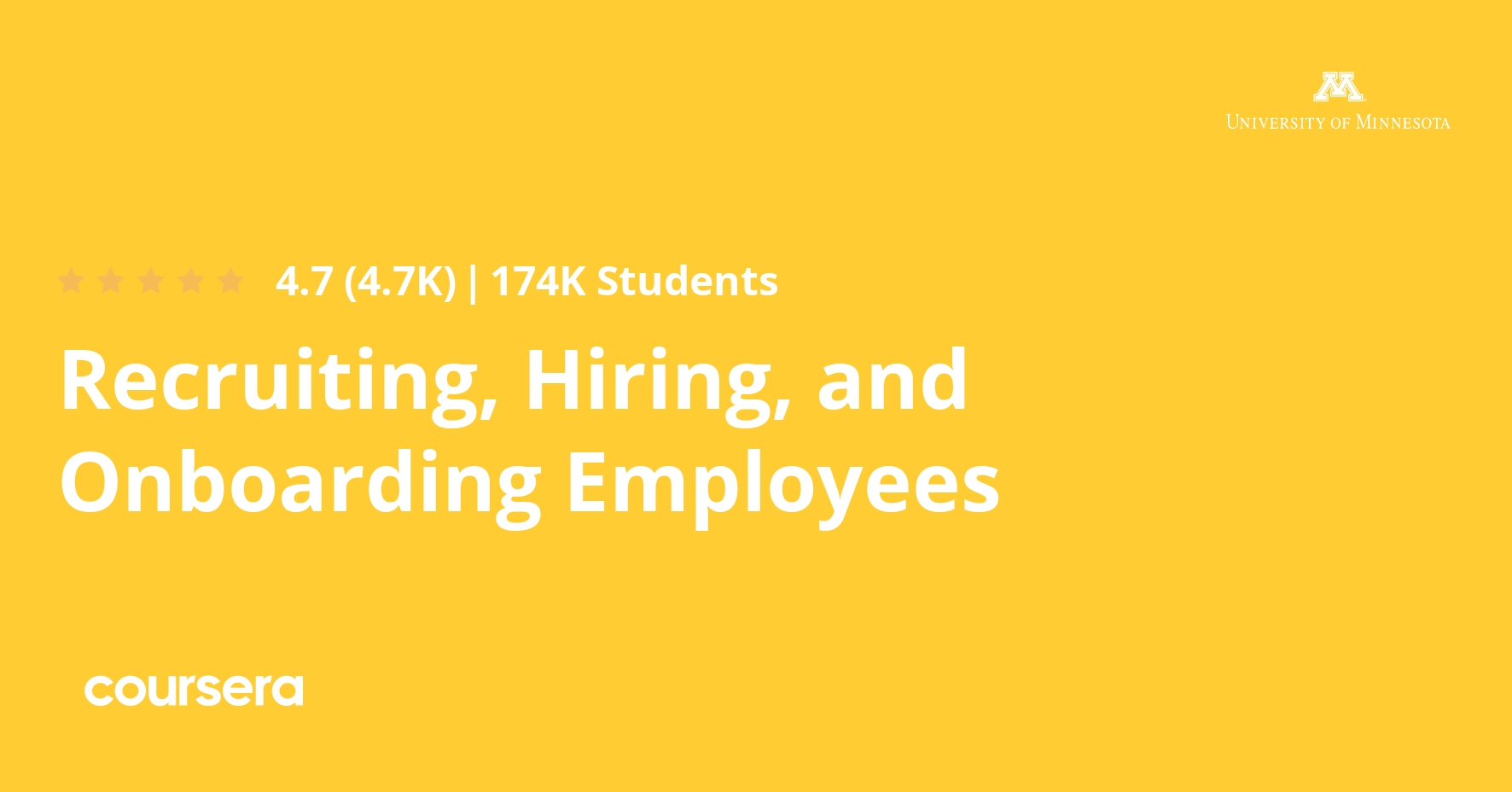 Recruiting, Hiring, and Onboarding Employees | Coursera