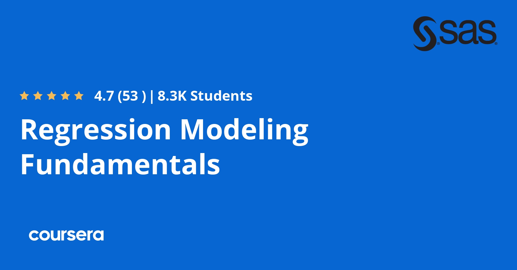 Regression Modeling Fundamentals | Coursera