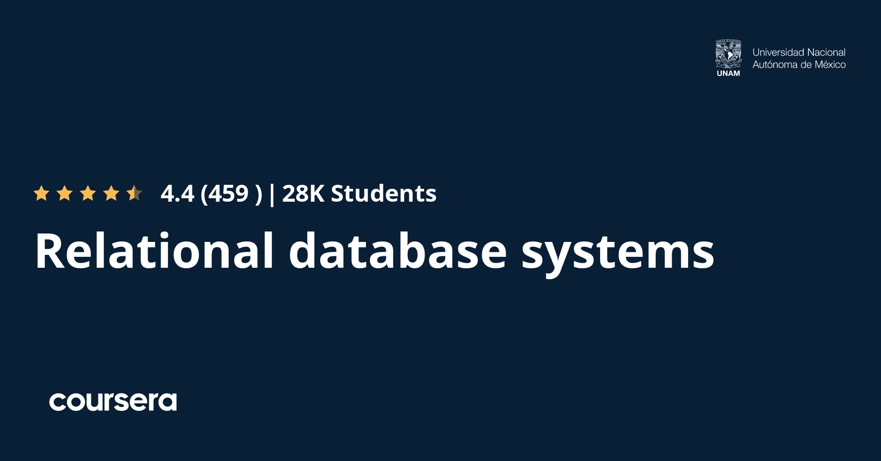 Relational database systems | Coursera