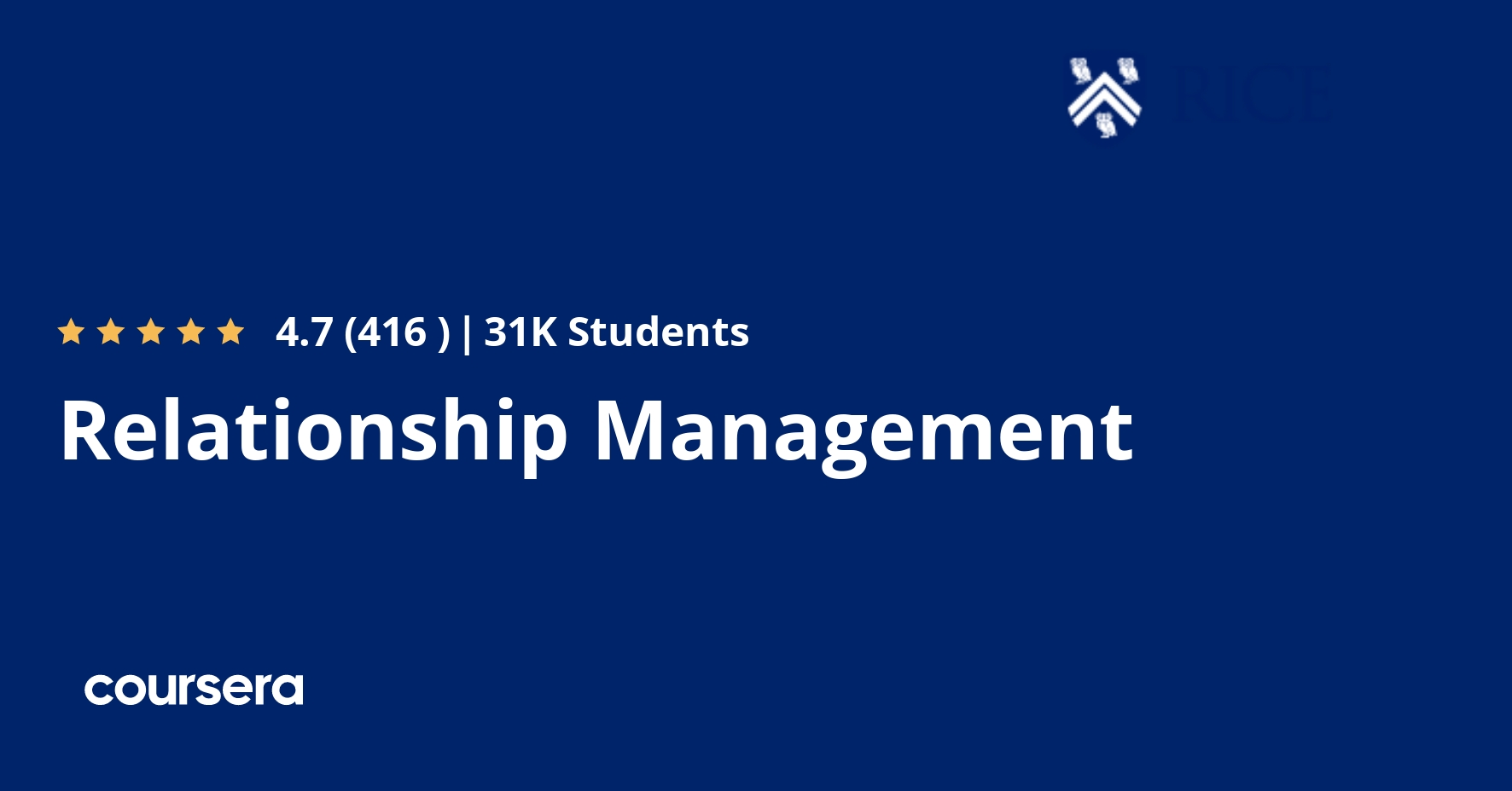Relationship Management | Coursera