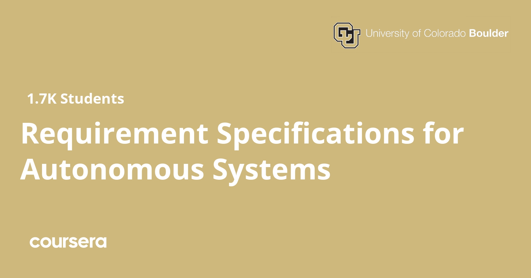 Requirement Specifications for Autonomous Systems | Coursera