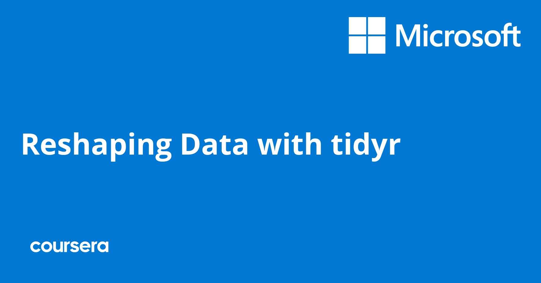 Reshaping Data with tidyr | Coursera