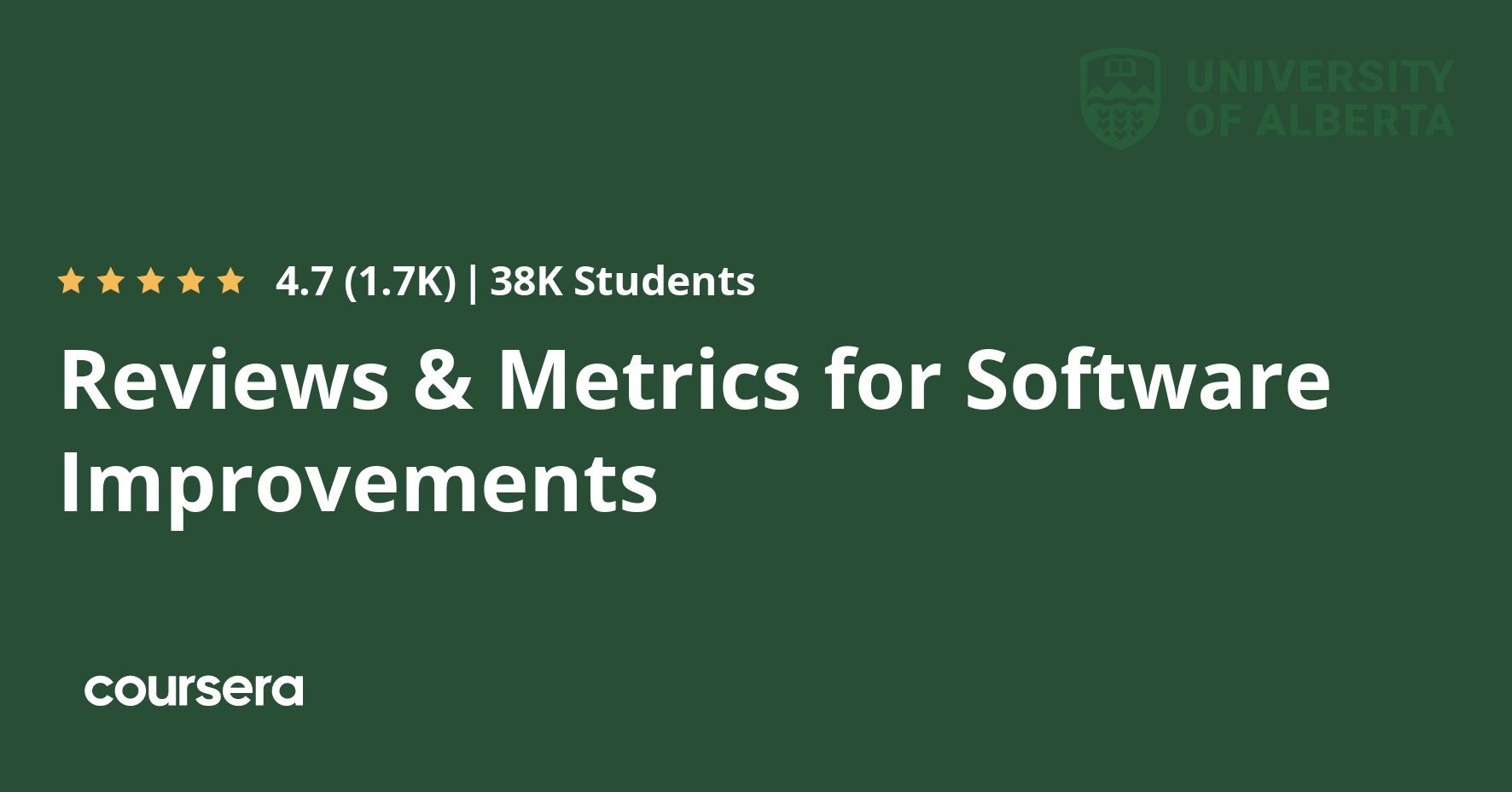 Reviews & Metrics for Software Improvements | Coursera