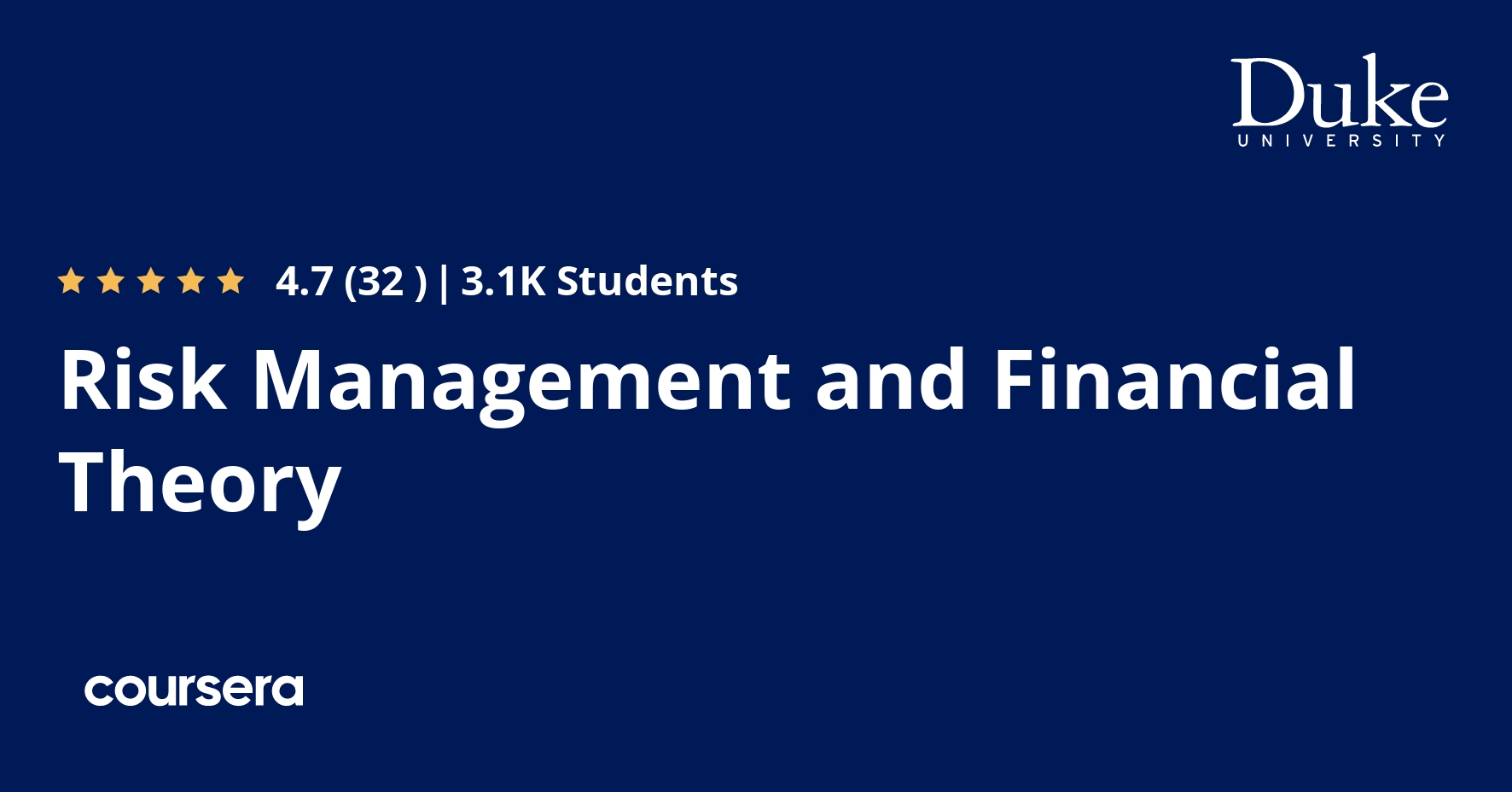 Risk Management and Financial Theory | Coursera