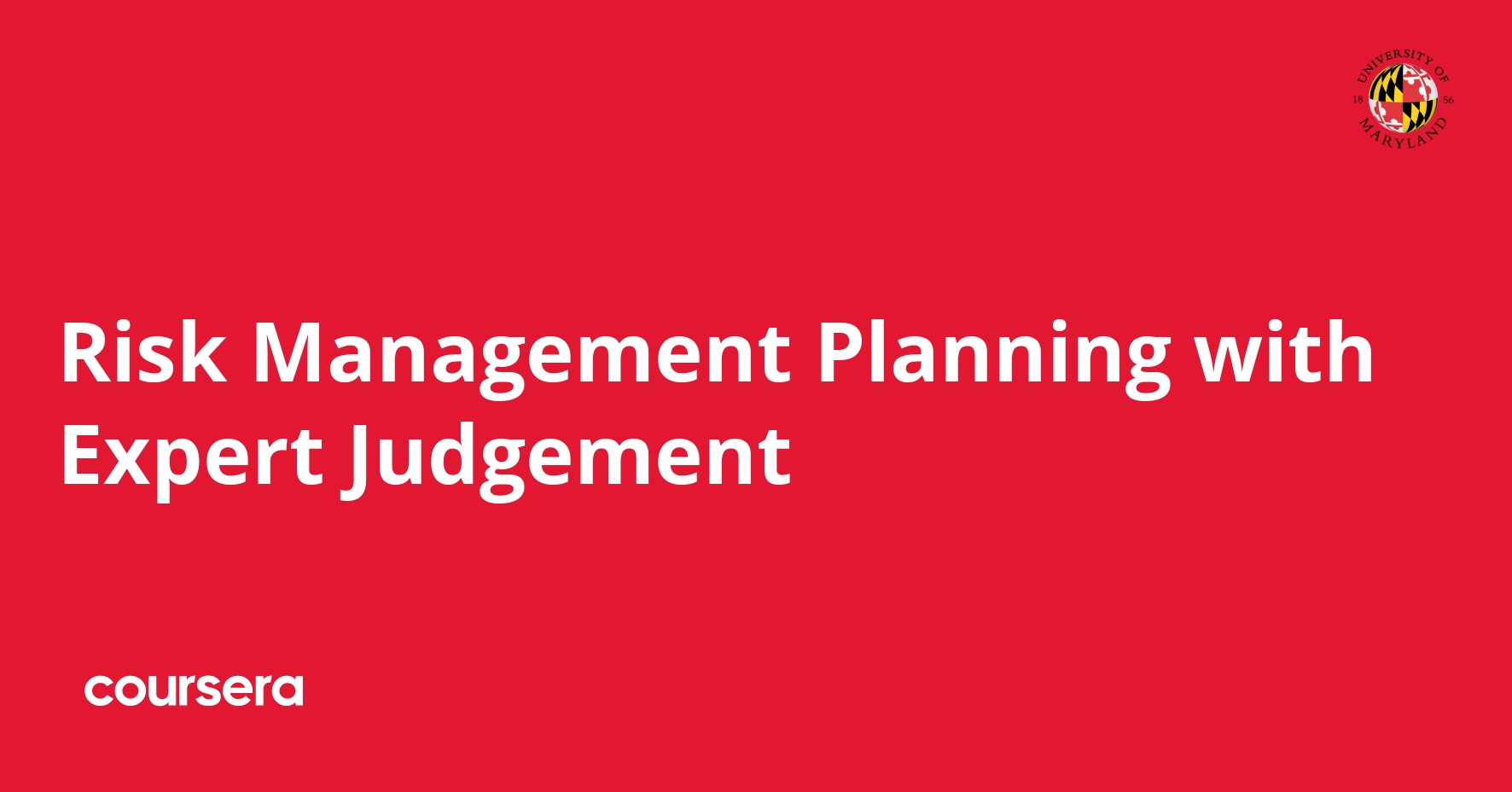 Risk Management Planning with Expert Judgement | Coursera