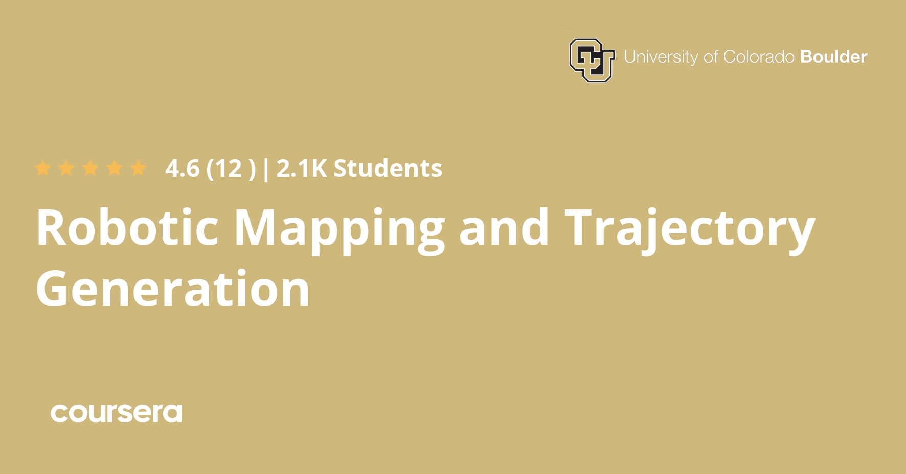 Robotic Mapping and Trajectory Generation | Coursera