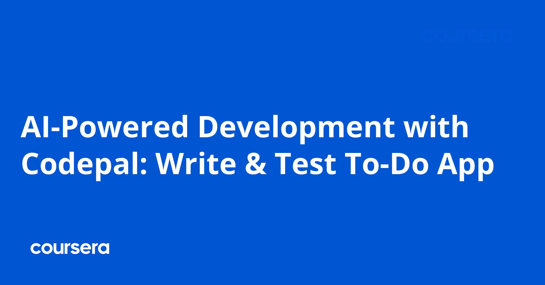 AI-Powered Development with Codepal: Write & Test To-Do App